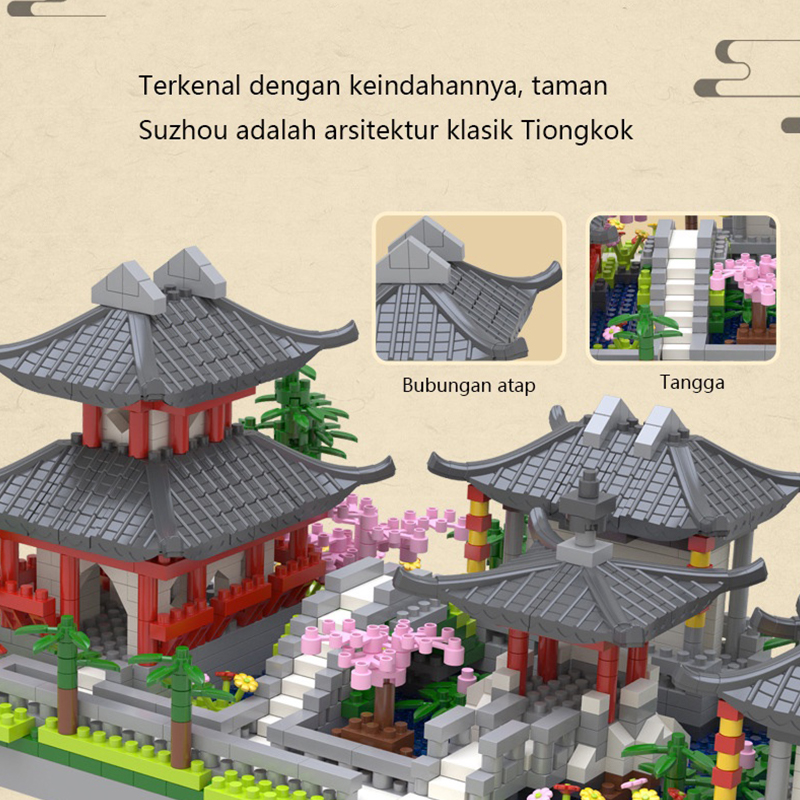 【DUZ】Chinese Block Bangunam Mini Block Garden Nano Balok Chinese ...