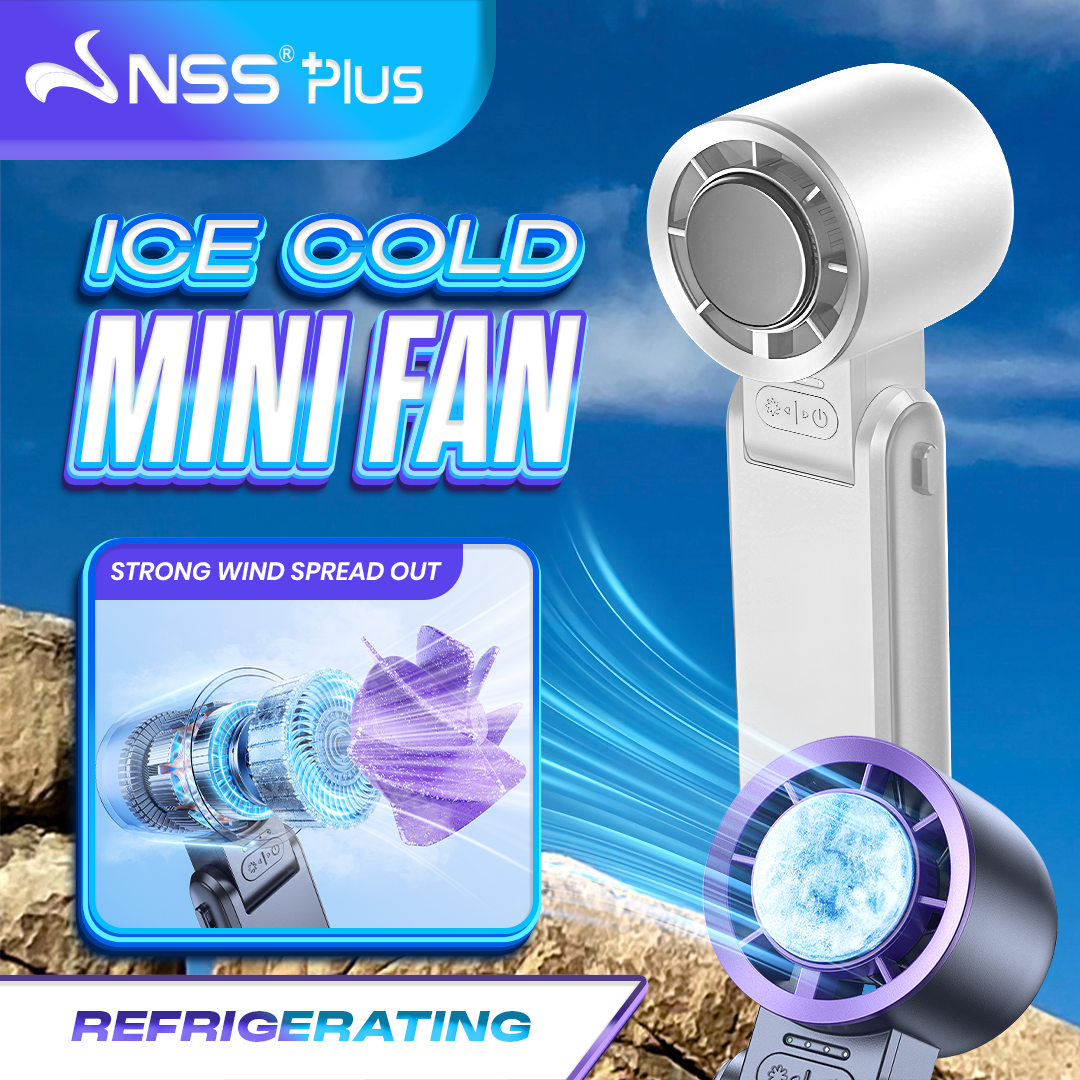 NSS High Speed Refrigeration Fan Foldable Portable Type-C Rechargeable ...