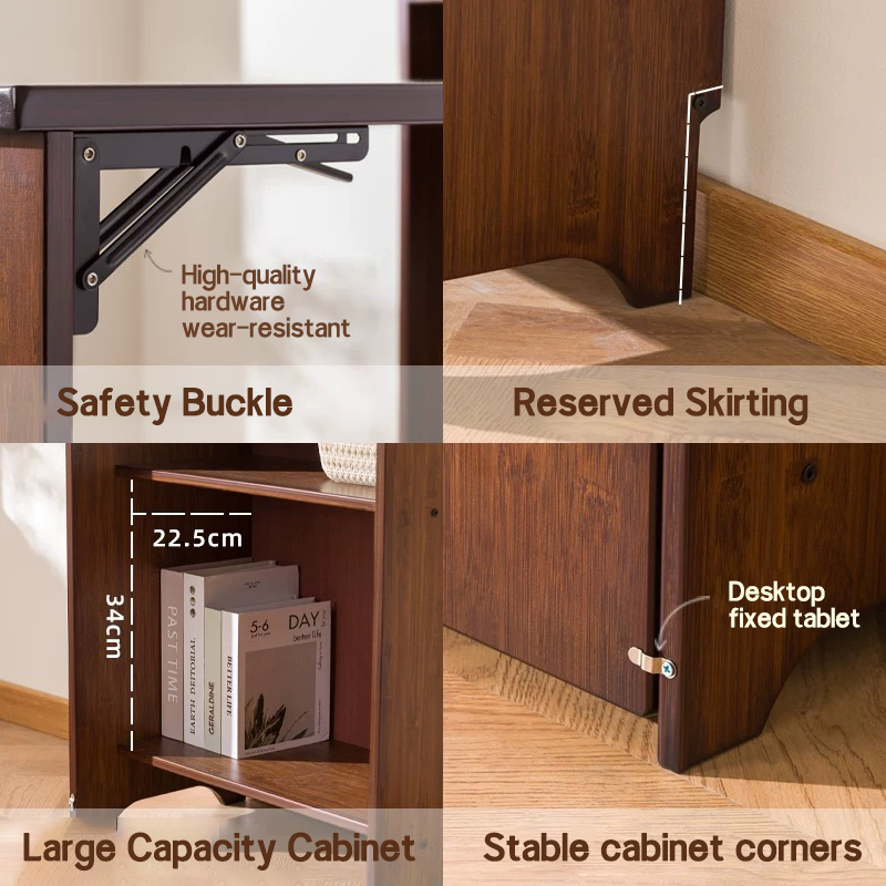 Simple Modern Dresser With Drawers Folding Table Wood Home Dining Table ...