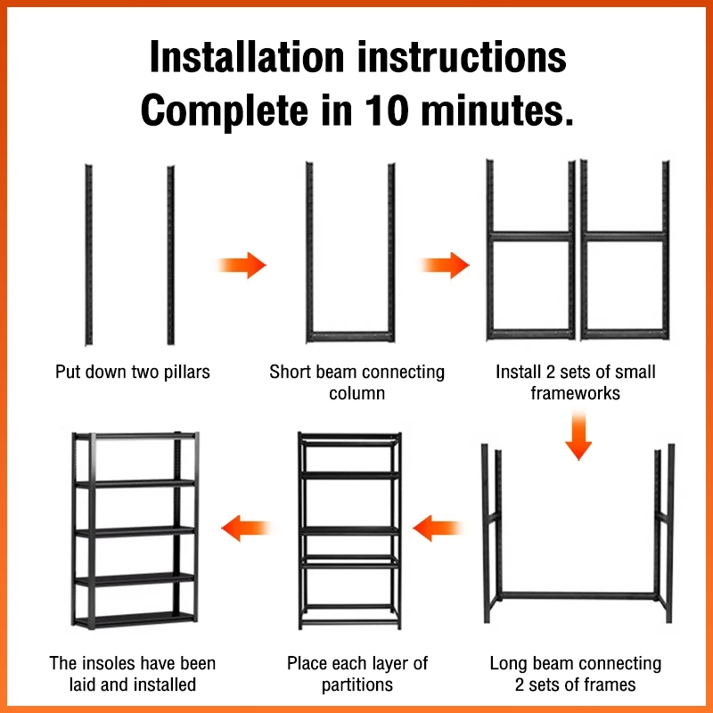 Passion 200*180 Metal Rack Steel Rack 6/5 Layer Shelf Boltless ...