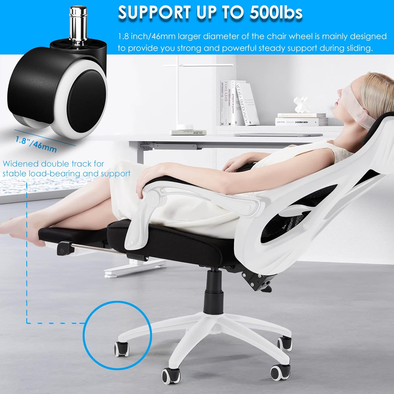 Office Chair Wheels Roller Rotating Universal Computer Chair Wheels ...