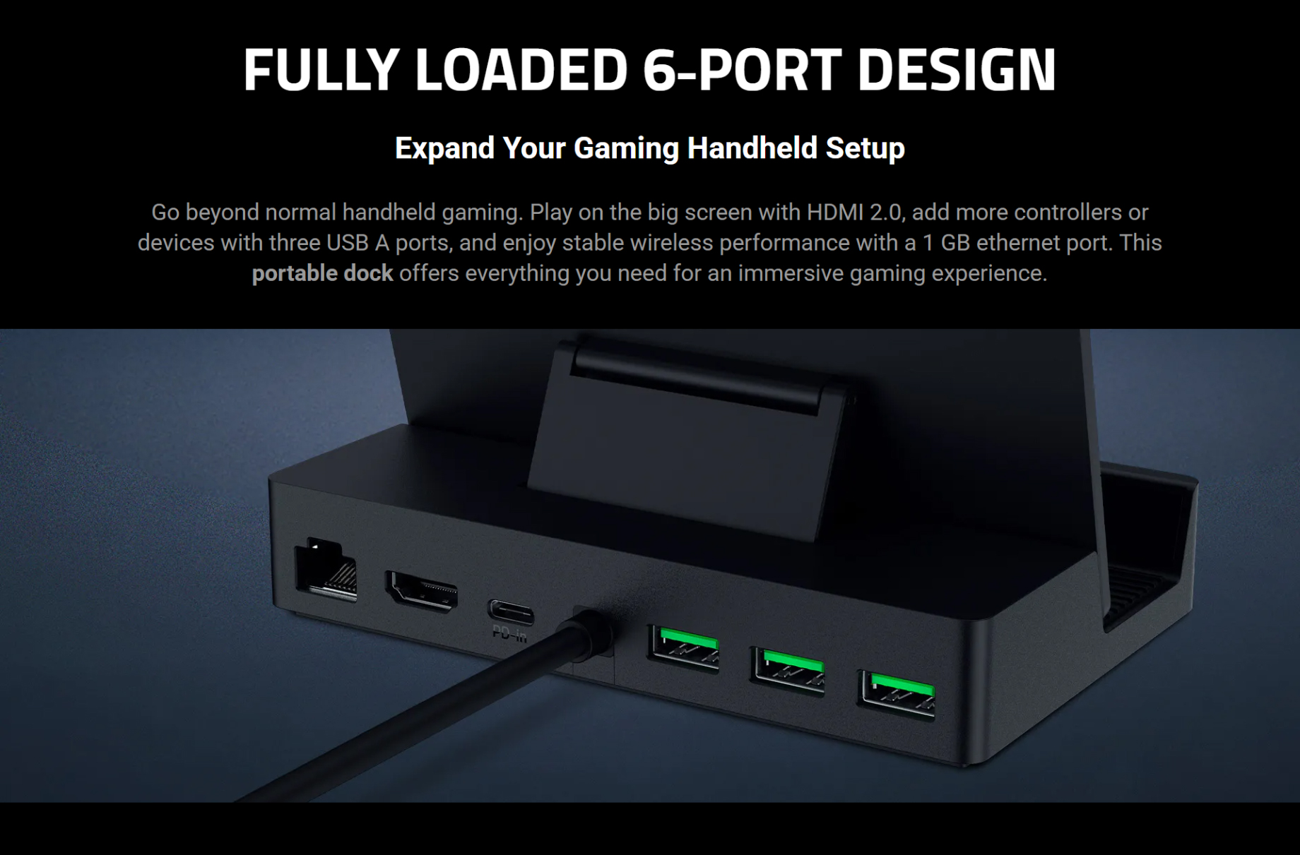 Razer Handheld Dock Chroma - USB Type C 6-in-1 Docking Station | Shopee ...