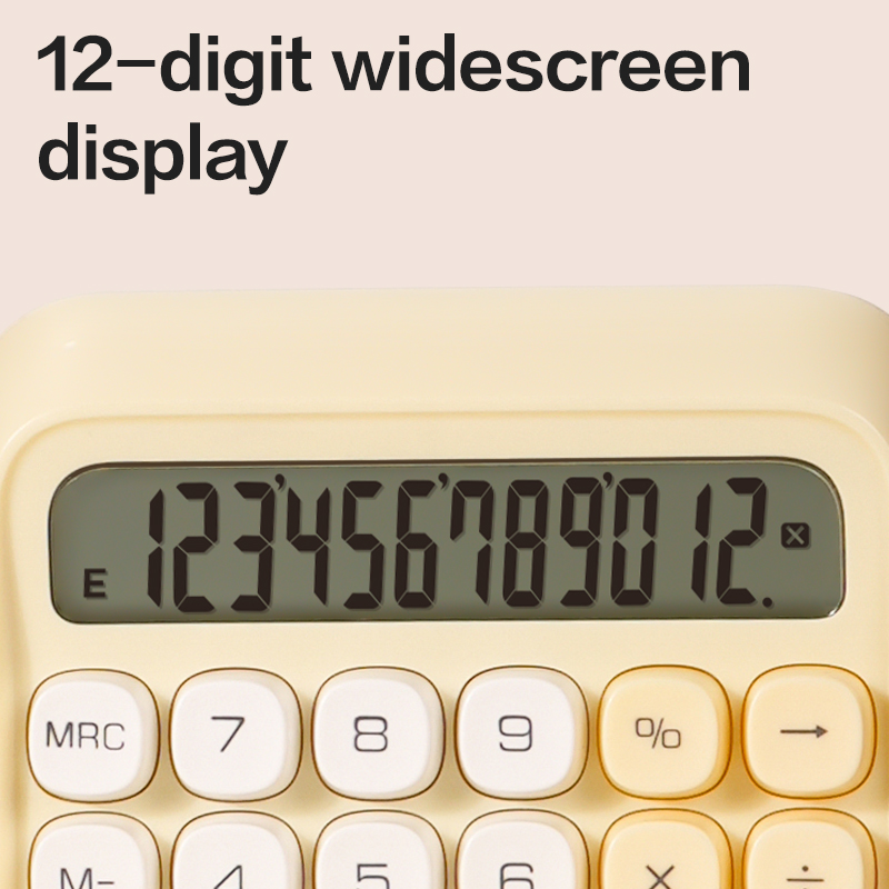Deli Cute Calculator Bubble Button 12-Digits Candy Color Scientific ...