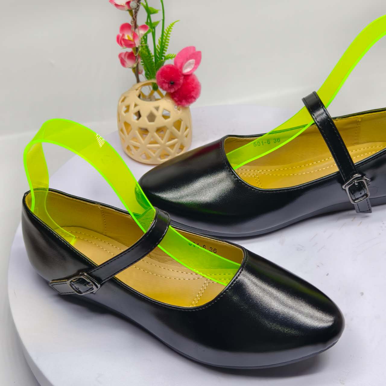 **Professional Black Flats for Women – Comfortable Work & Student Shoes ...