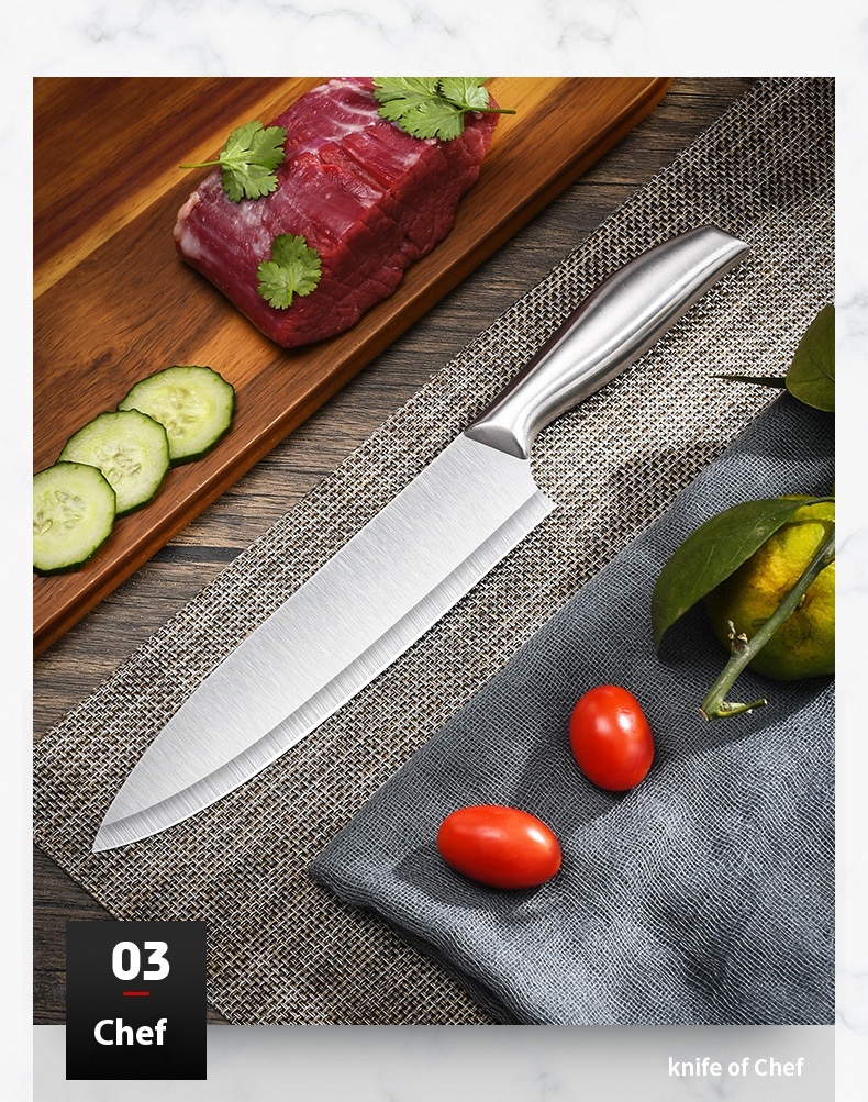 5 In 1 Authentic Japan Cleaver 304 Stainless Steel Kitchen Knife Set ...