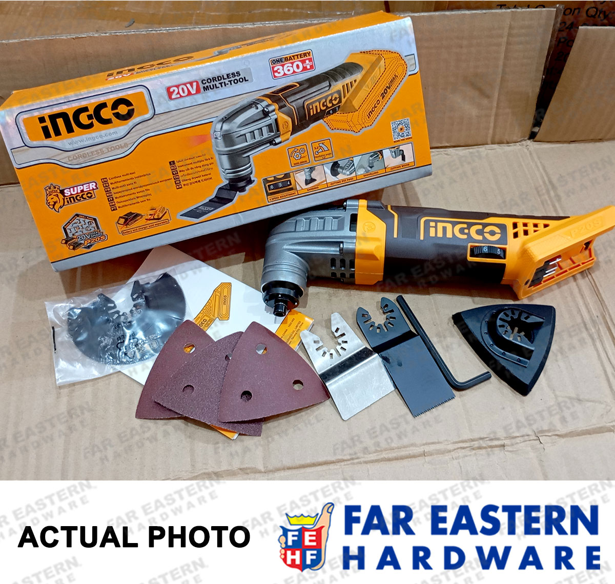 INGCO Cordless Oscillating Multi Tool 20V Oscillator CMLI2022 CMLI20221 ...
