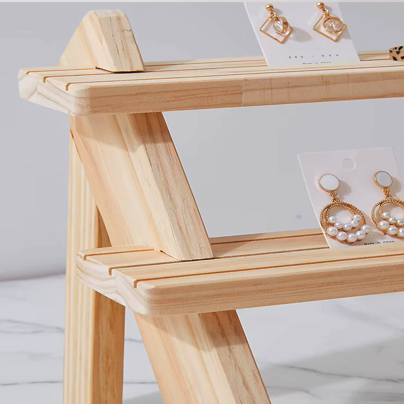 3/4/5 Layer Wooden Ladder Dessert Cake Display Stand Jewelry Display ...