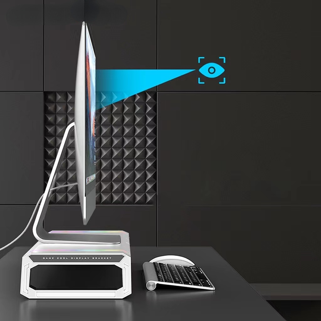 Gigaware Ice Coorel T1 RGB Desktop Monitor Riser Multifunction Foldable ...