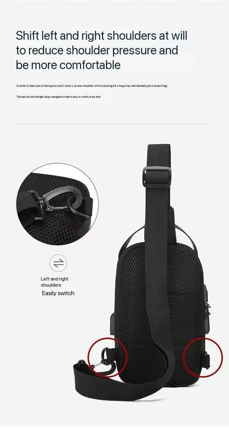 SAMBAG#119 Crossbody Bag Men's Bag Leather Chest Bag To Shoulder Bag ...