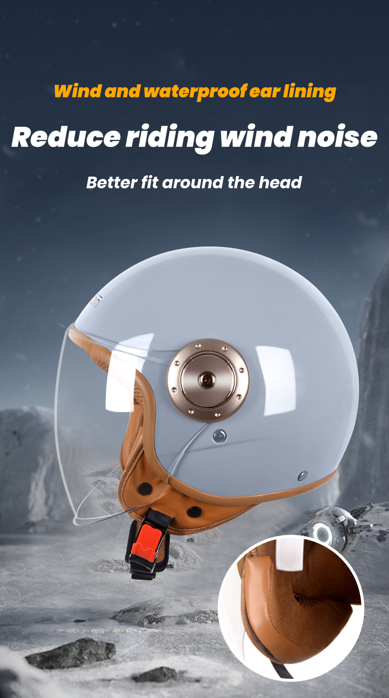 NEVA Original Motorcycle Classic Helmet Vintage Retro Unisex Open Face ...