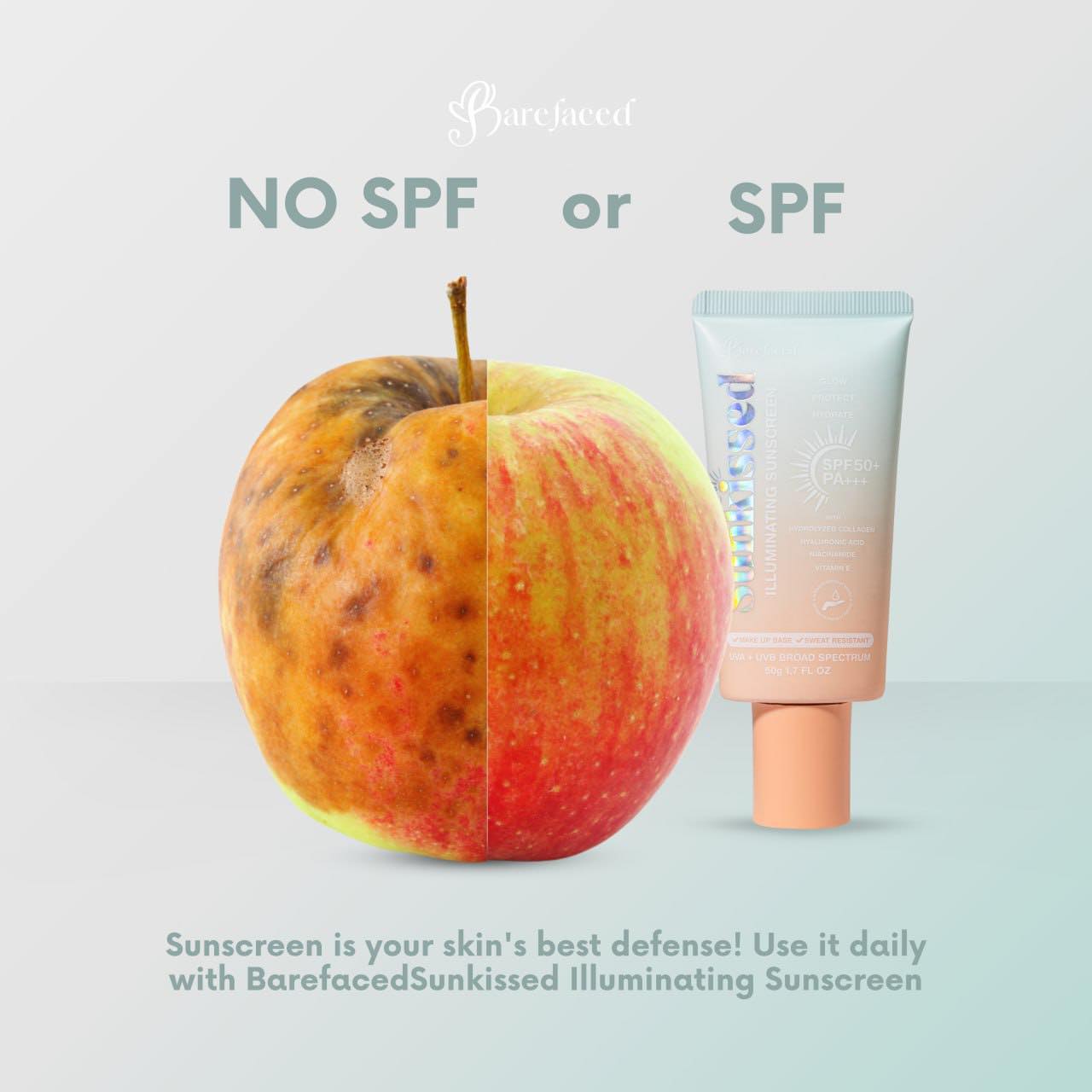 BAREFACED Sunkissed Sunscreen SPF 50 | All Skin Types | Shopee Philippines