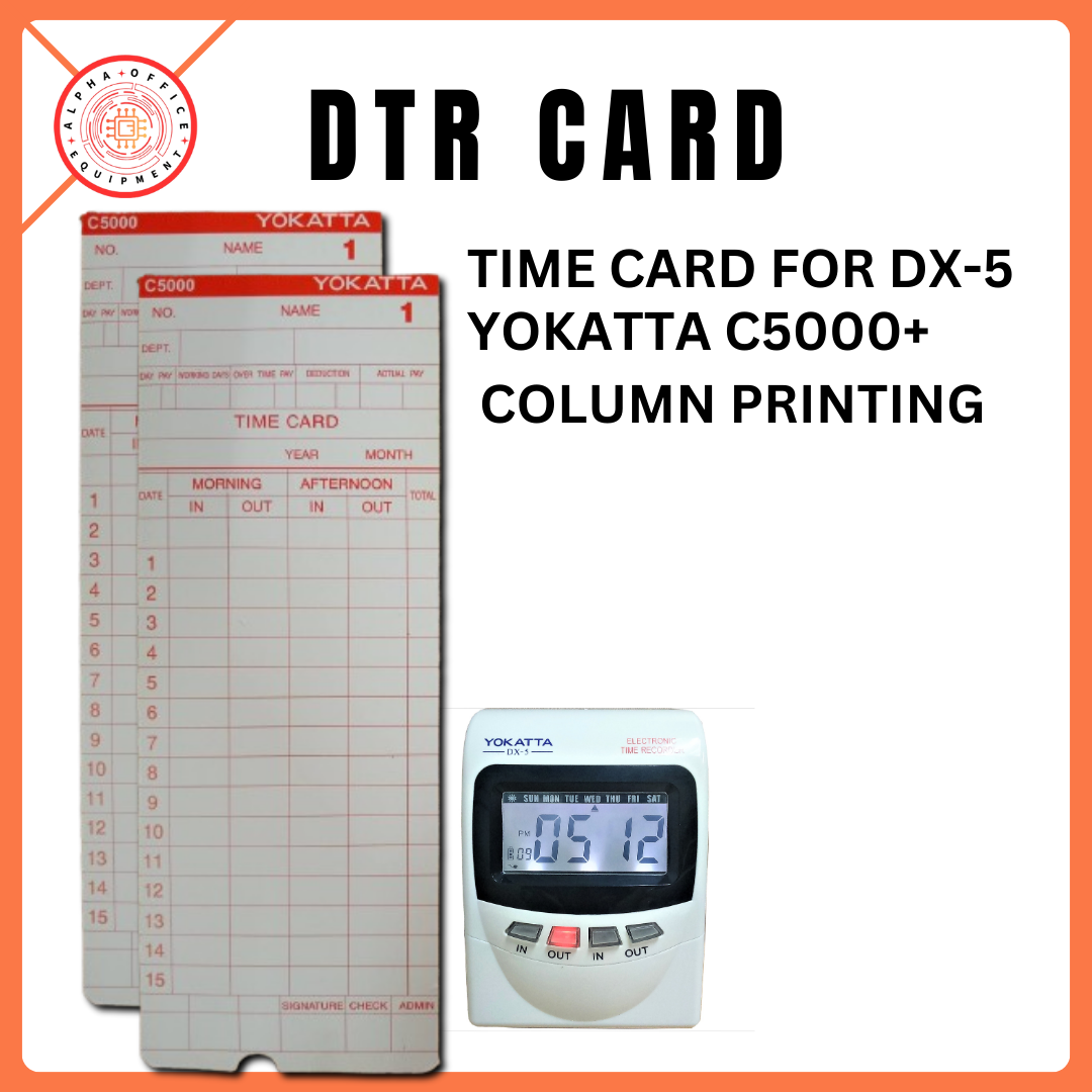 100pcs Yokatta C5000 DTR Card for Yokatta Dx-5 bundy clock 4 column dtr ...
