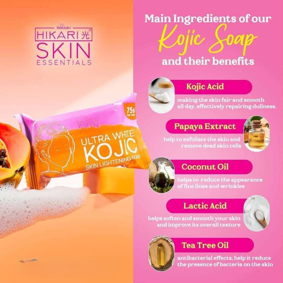 HIKARI Ultra White Kojic Soap 75g | Shopee Philippines