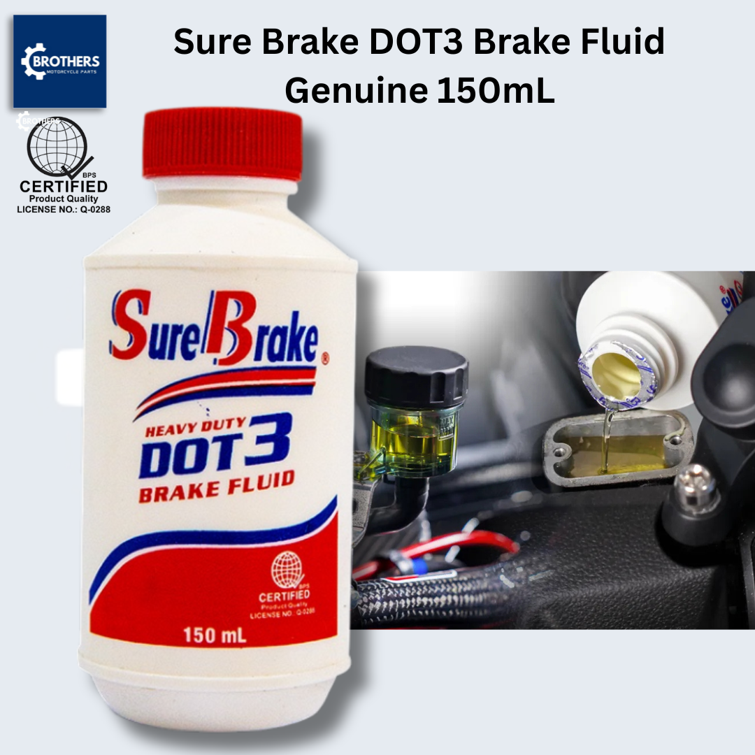 Sure Brake DOT3 Brake Fluid Genuine Heavy Duty 150ML | Shopee Philippines