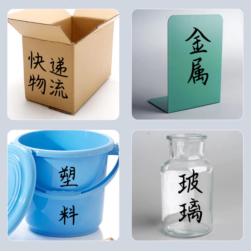 10PCS Multi Function Dual Tip Waterproof Permanent Marker Pen Black Red ...