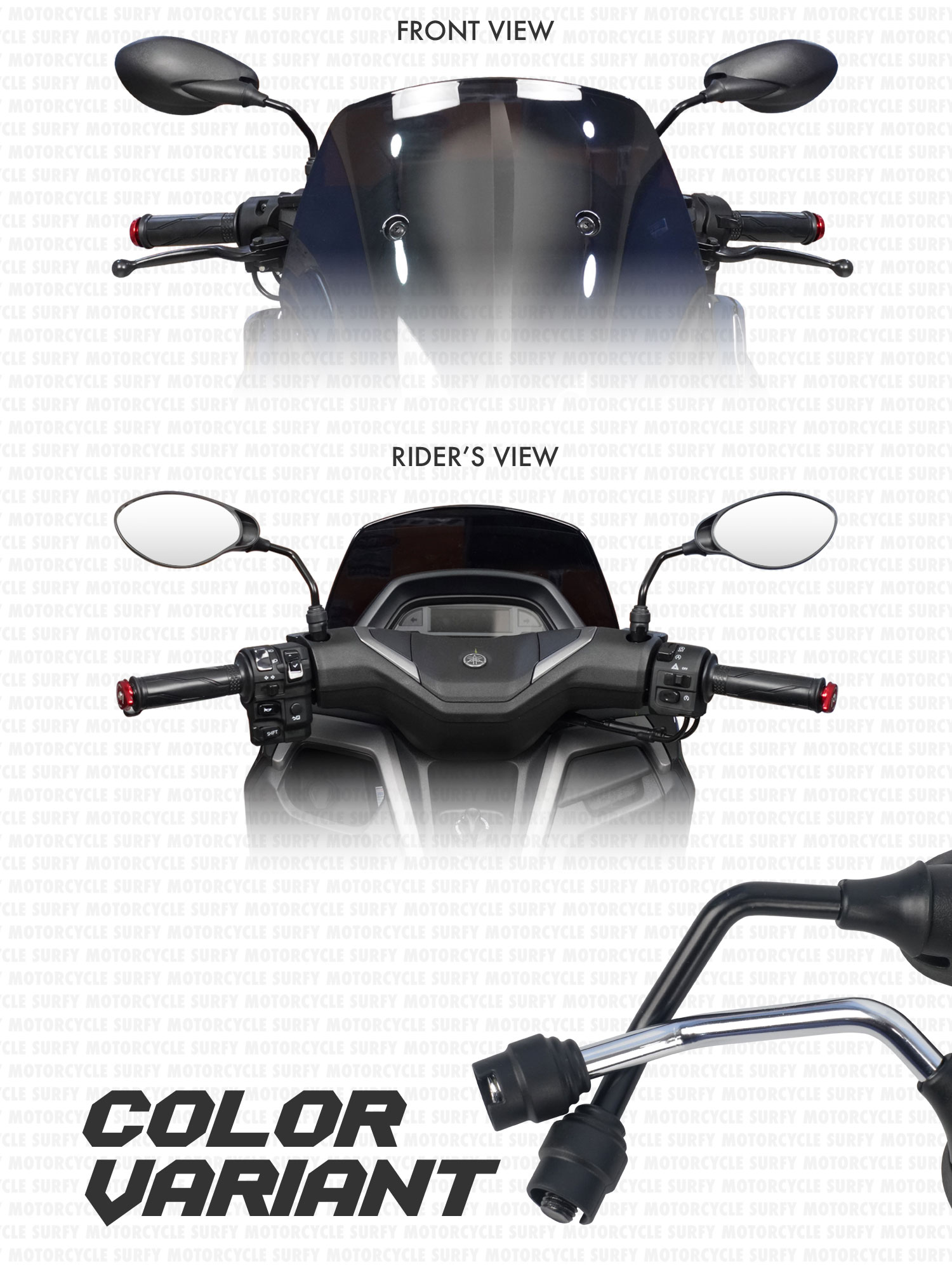 KNO YAMAHA Y125ZR Design Side Mirror Bend Stem HD Clear Lens Walang ...