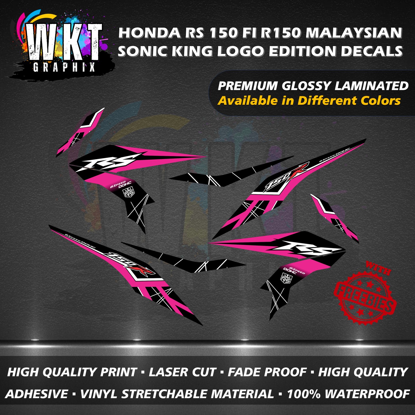 HONDA RS 150 FI R150 MALAYSIAN SONIC KING LOGO EDITION DECALS ...