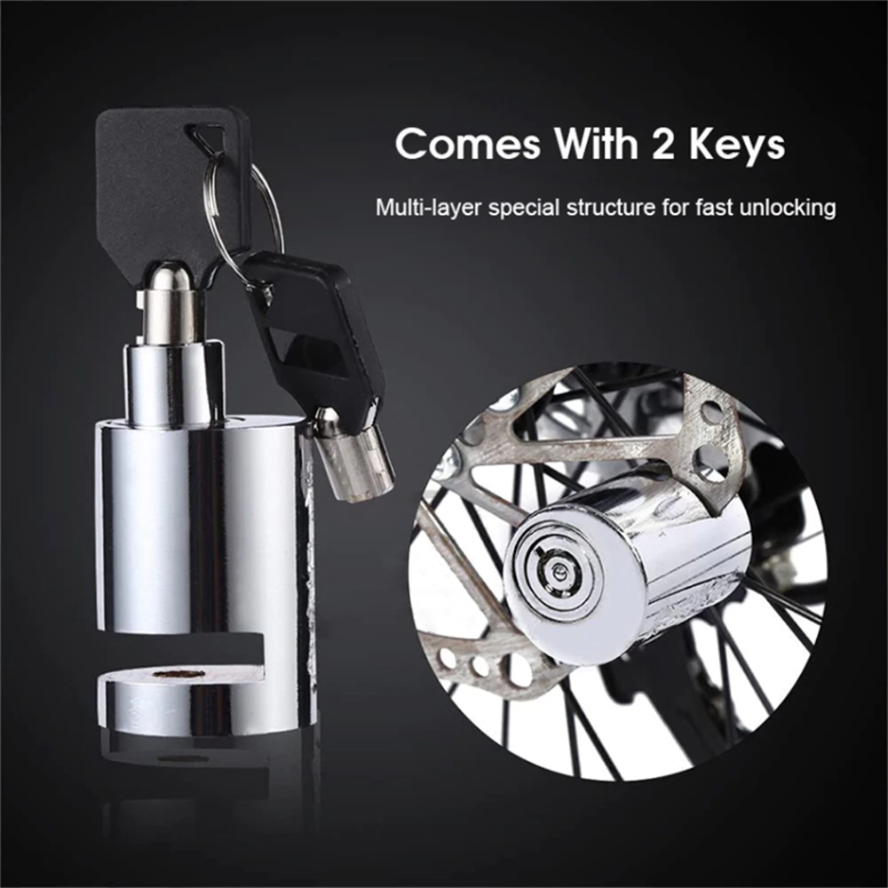 MTB Bike Motorcycle Disc Brake Lock Steel Alloy Padlock Anti-theft Disc ...
