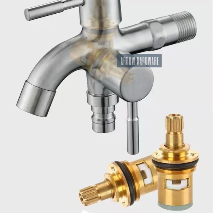 SUS304 Stainless Steel Faucet Two Way valve Faucet 1 in 2 out Head ...