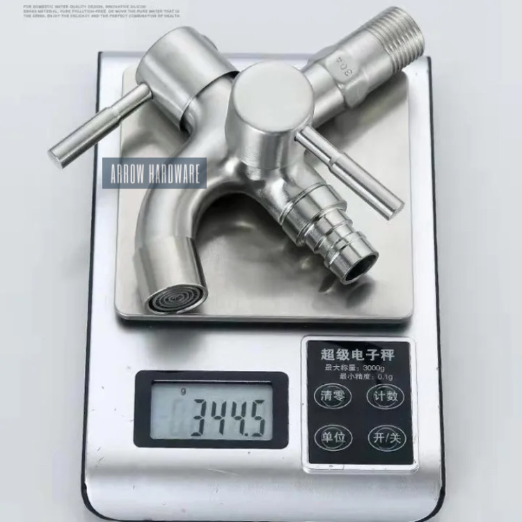 SUS304 Stainless Steel Faucet Two Way valve Faucet 1 in 2 out Head ...