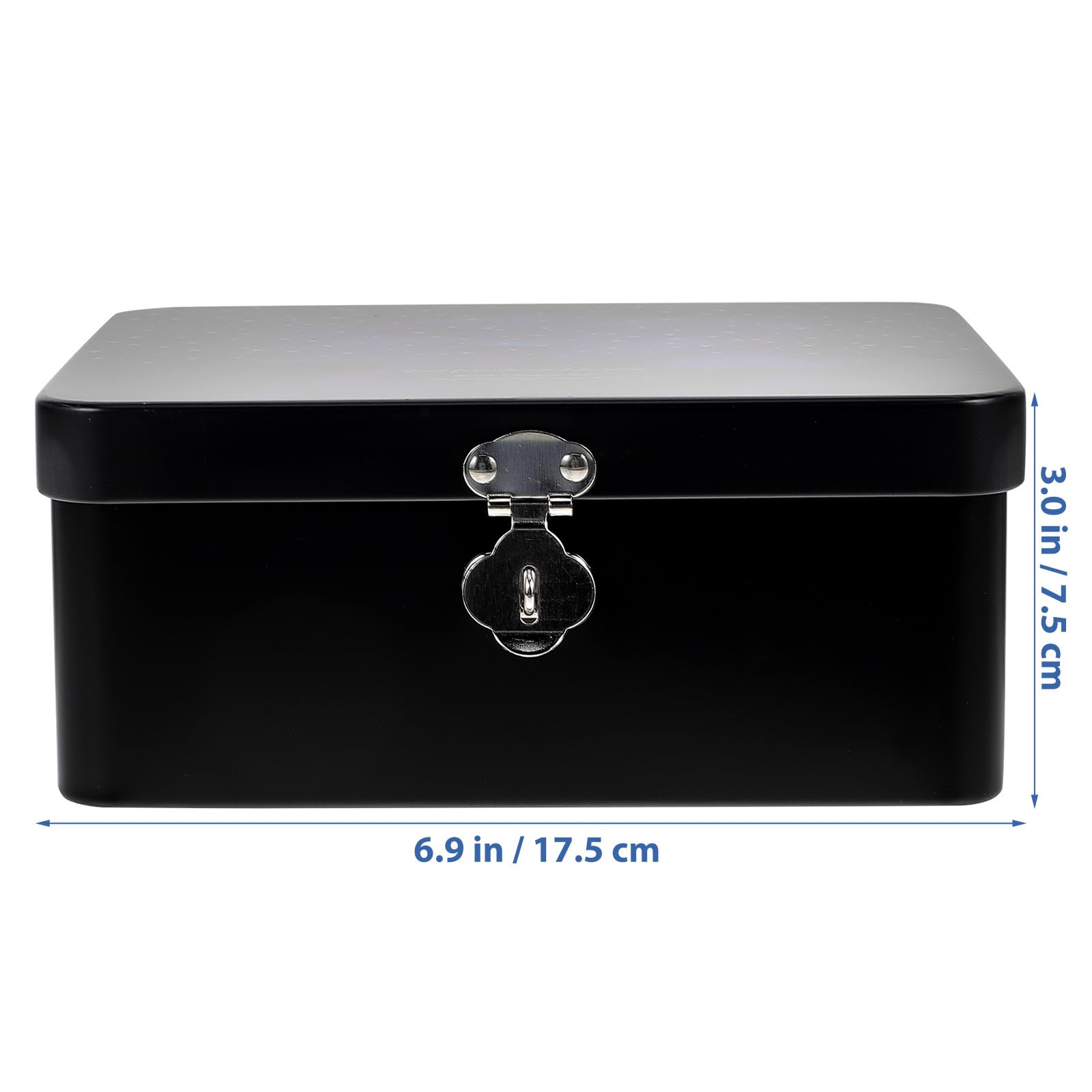 Box Storage Tin Box with Lock Small Jewelry Organizer Box Decorative ...