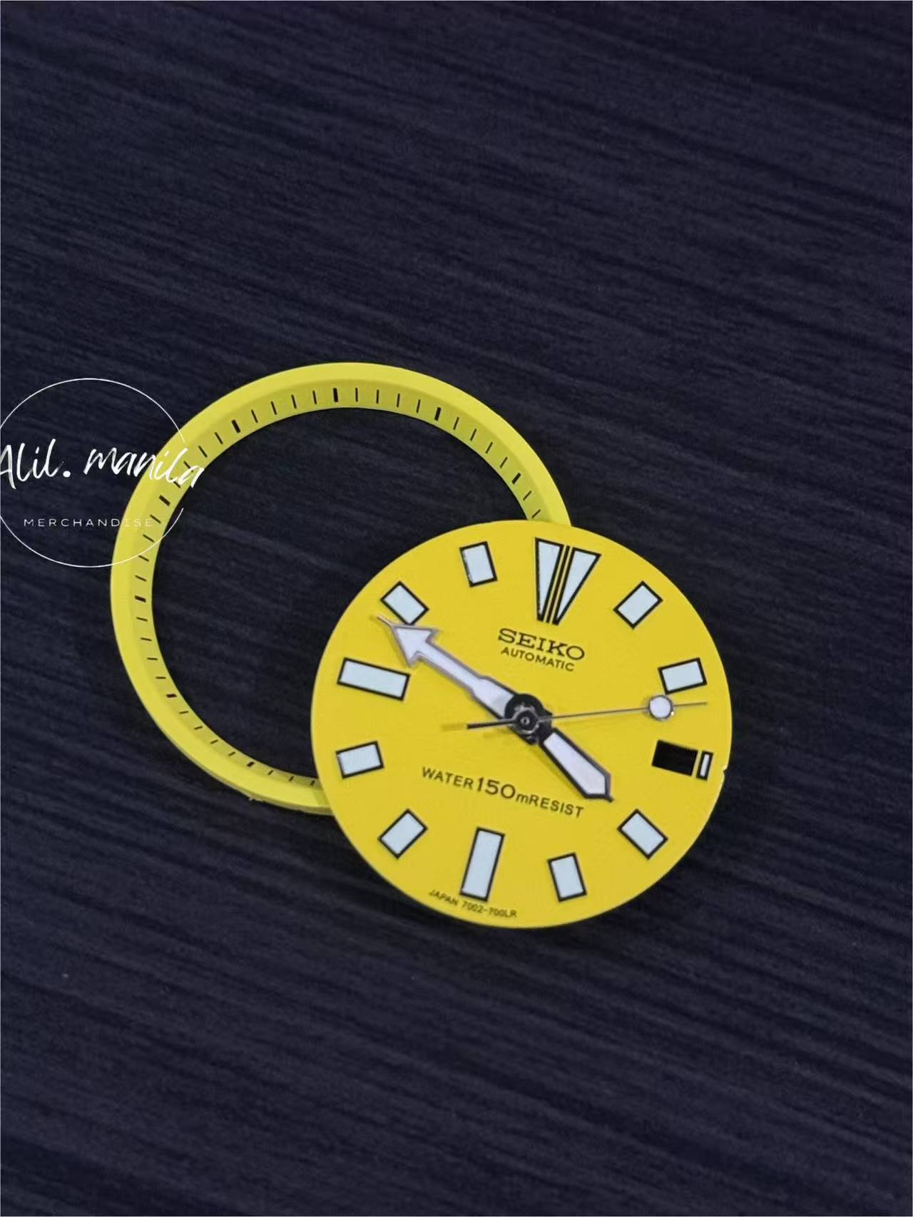 SEIKO YELLOW DIAL MINUTE TRACK AND HANDS SET 7002 7000 SUPERLUME WATCH ...