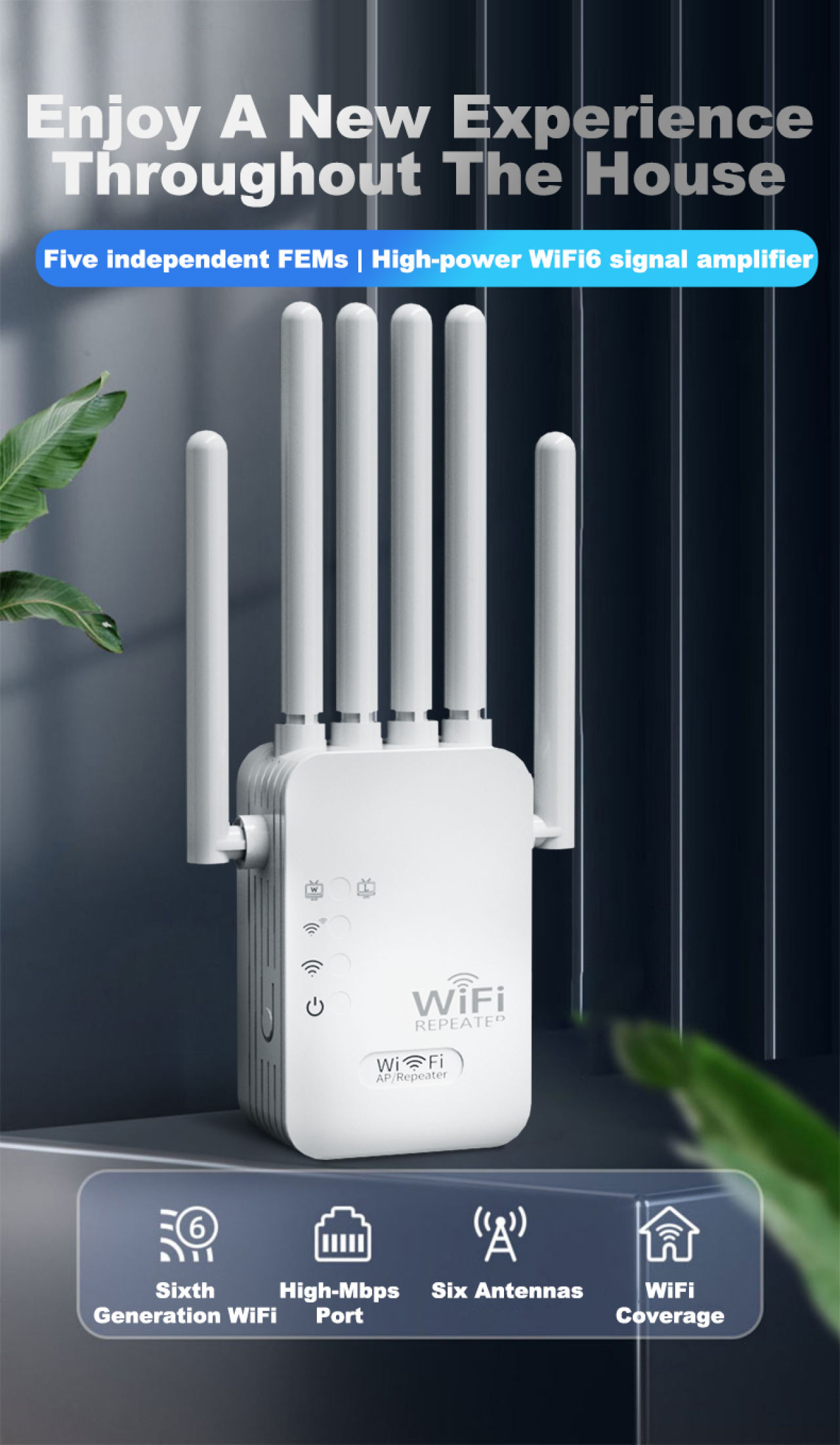 WiFi Extender⚡ WiFi Signal Booster⚡ WiFi Repeater Dual-Band WiFi Extender Long-Range WiFi ...