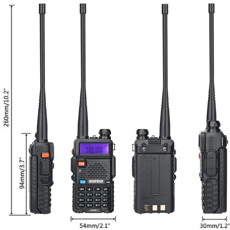 Baofeng UV-5R Two-Way Radio 5W 128CH Portable Walkie Talkie Dual Band UHF/VHF Radio 5km Long ...