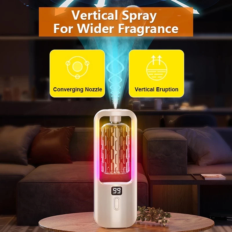 Digital display Rechargeable Fragrance Machine Automatic Aroma Diffuser ...