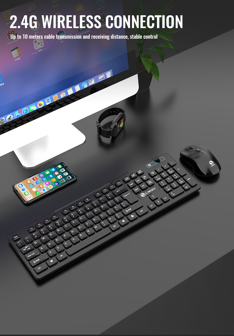 METMI X LIMEIDE W100 104-key wireless keyboard and mouse set for ...