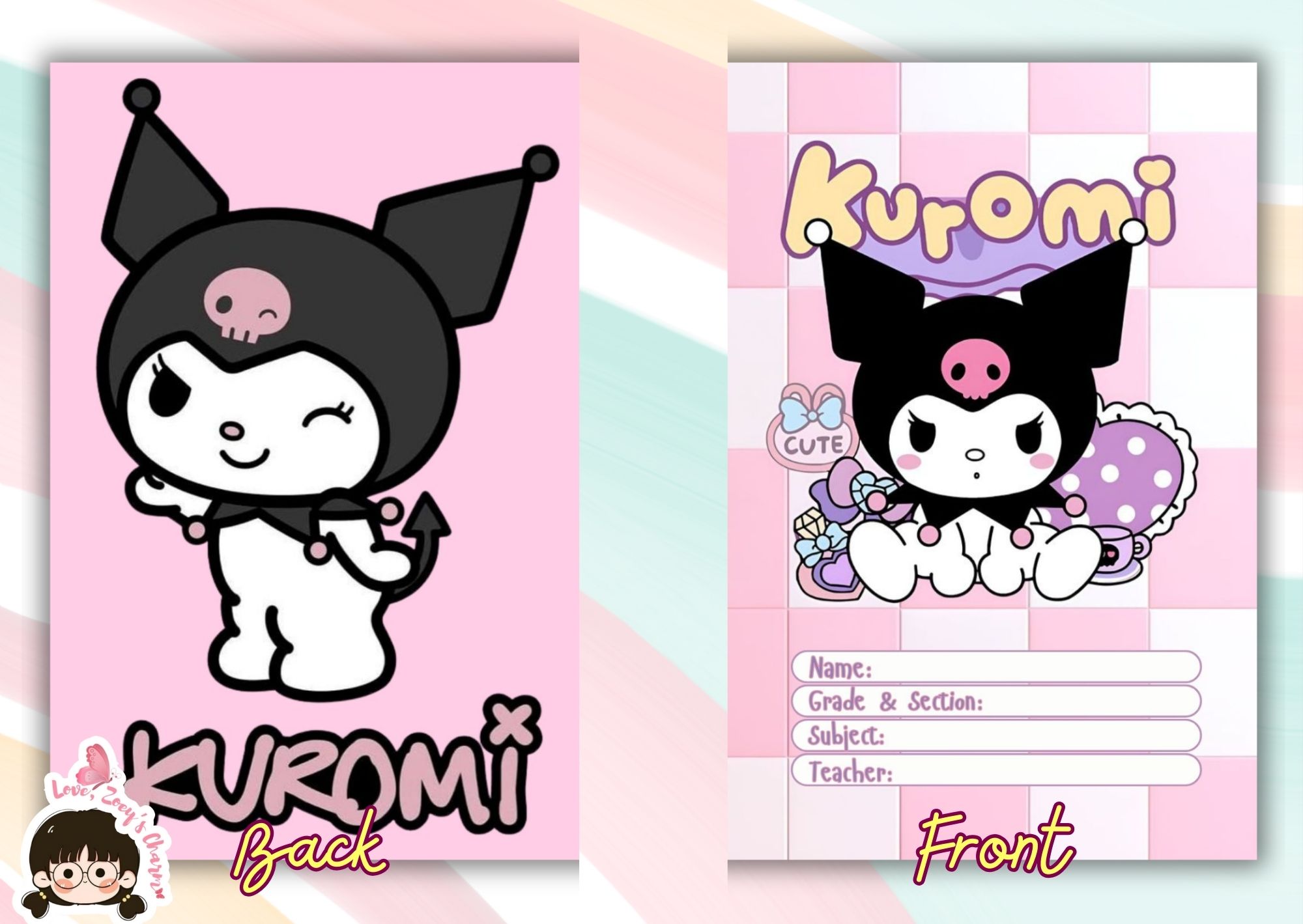 KUROMI STAPLED NOTEBOOK WRITING AND COMPOSITION | Shopee Philippines