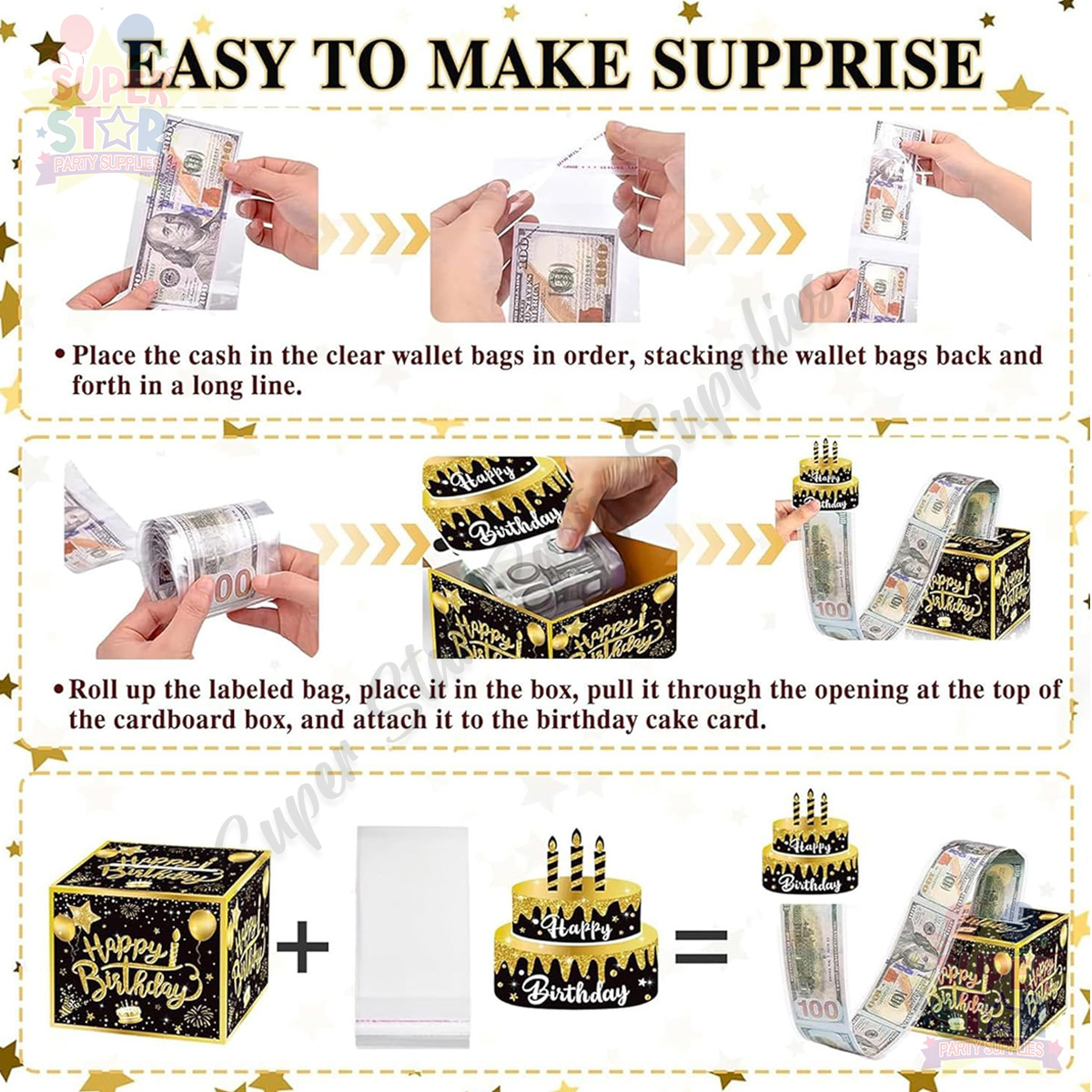 Funny Money Box Surprise Gift Idea For Friend Birthday DIY Pull-Out ...