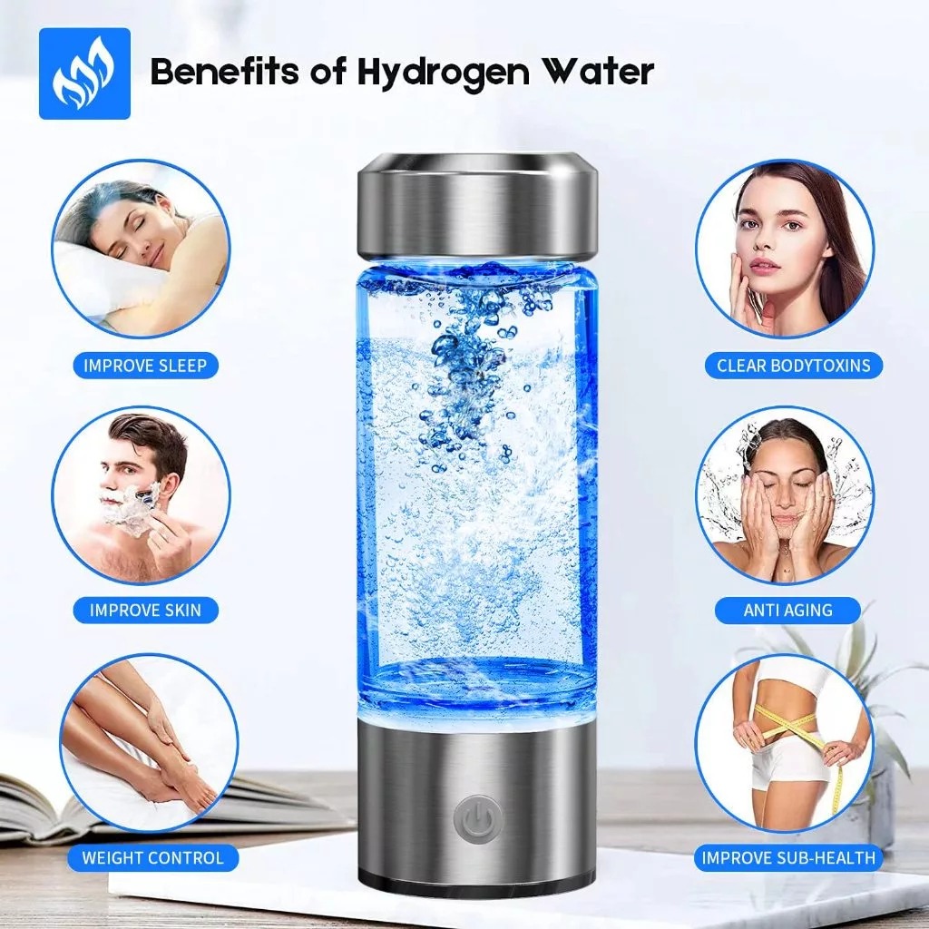 Hydrogen Rich Water Cup Portable Hydrogen Water Generator Rechargeable Alkaline Maker Ionizer ...