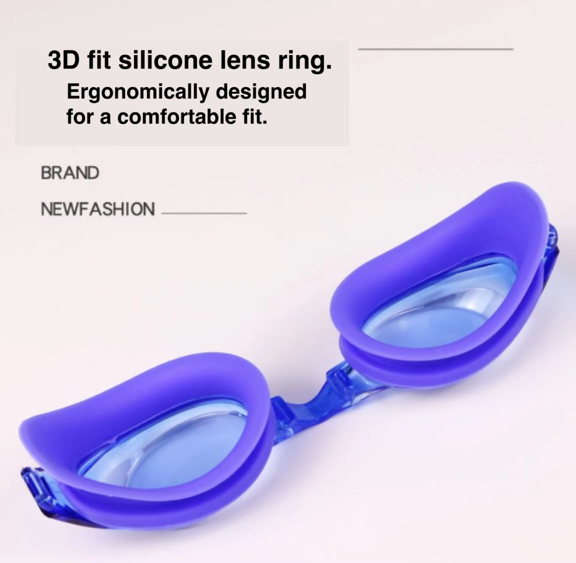 Swimming Goggles, Unisex Flat Swimming Goggles, HD Anti-Fog Waterproof ...