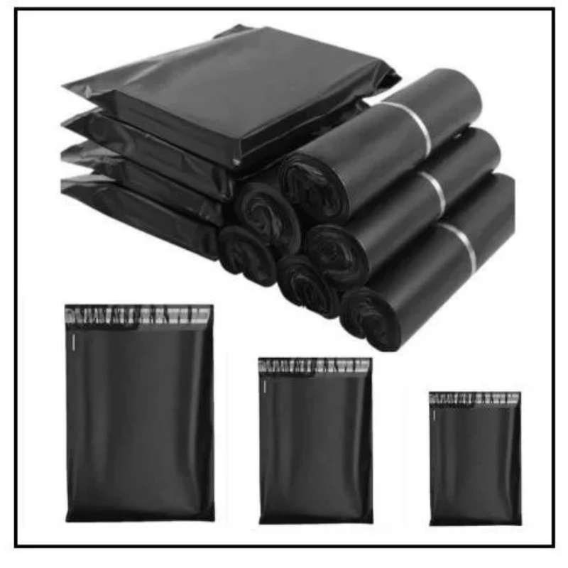 100pcs Black Courier Pouch Plain Pouch Thickened Express Envelope ...