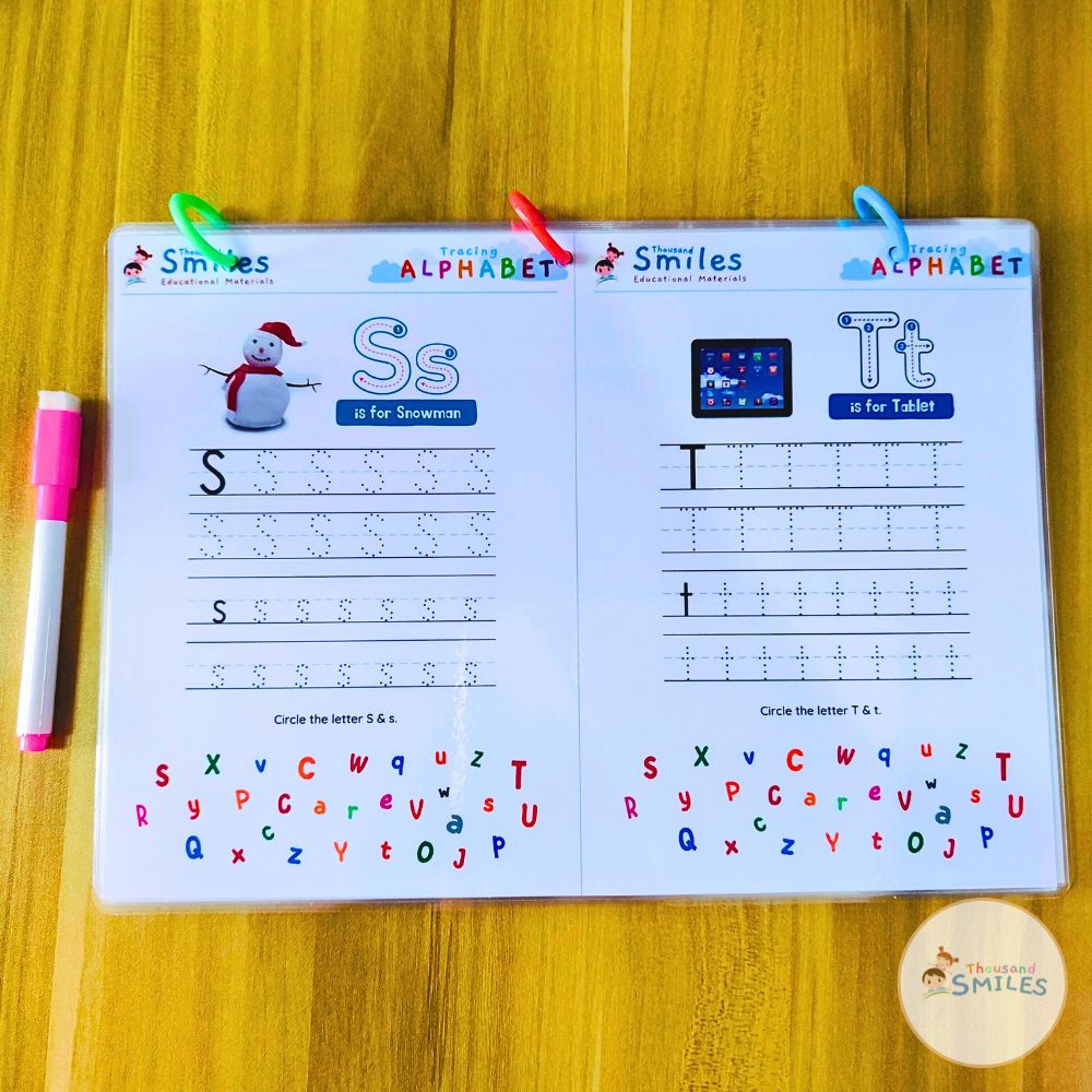 Thousand Smiles Tracing workbook for kids Alphabet Letters ABC ...