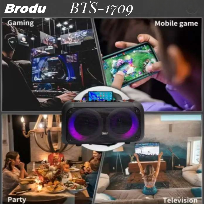 BTS-1709 Brudo Subwoofer BLUETOOTH Karaoke Speaker with free Wireless ...