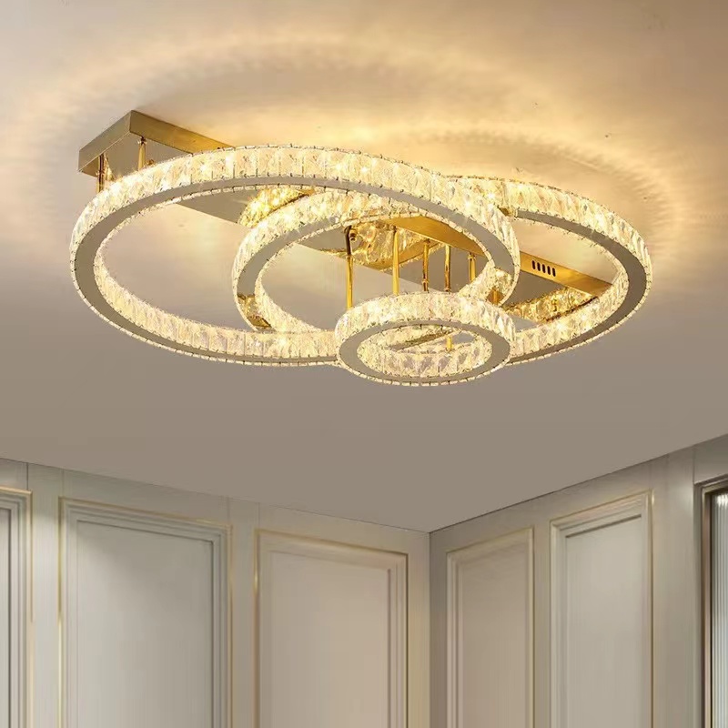 2025 Nwe Light luxury circular K9 crystal ceiling light Modern and ...