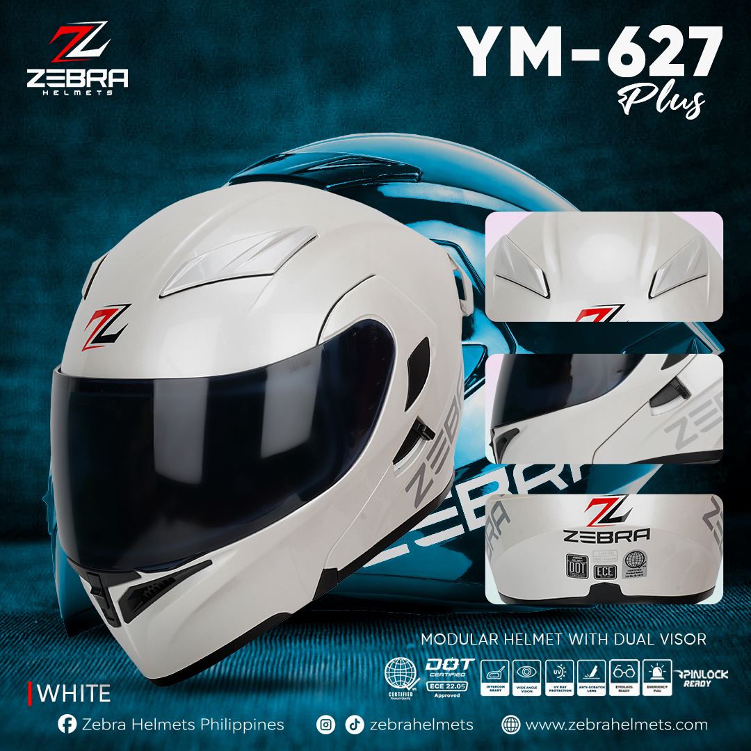 ZEBRA Modular Helmet Full Face Dual Visor For Motorcycle Helmet For Men ...