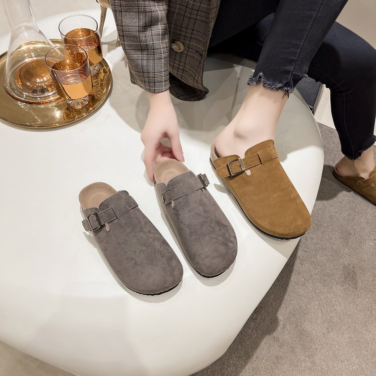 Korean Fashion Summer Cork Sole Couple Thick Bottom clogs Slippers for ...