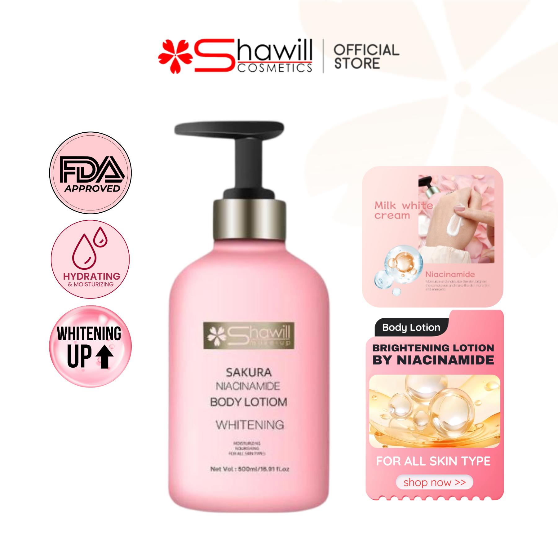 Luxury Shawill Body Lotion Whitens Moisturizing Lotion Sakura Niacinamide Body Care 500ml Buy1 ...