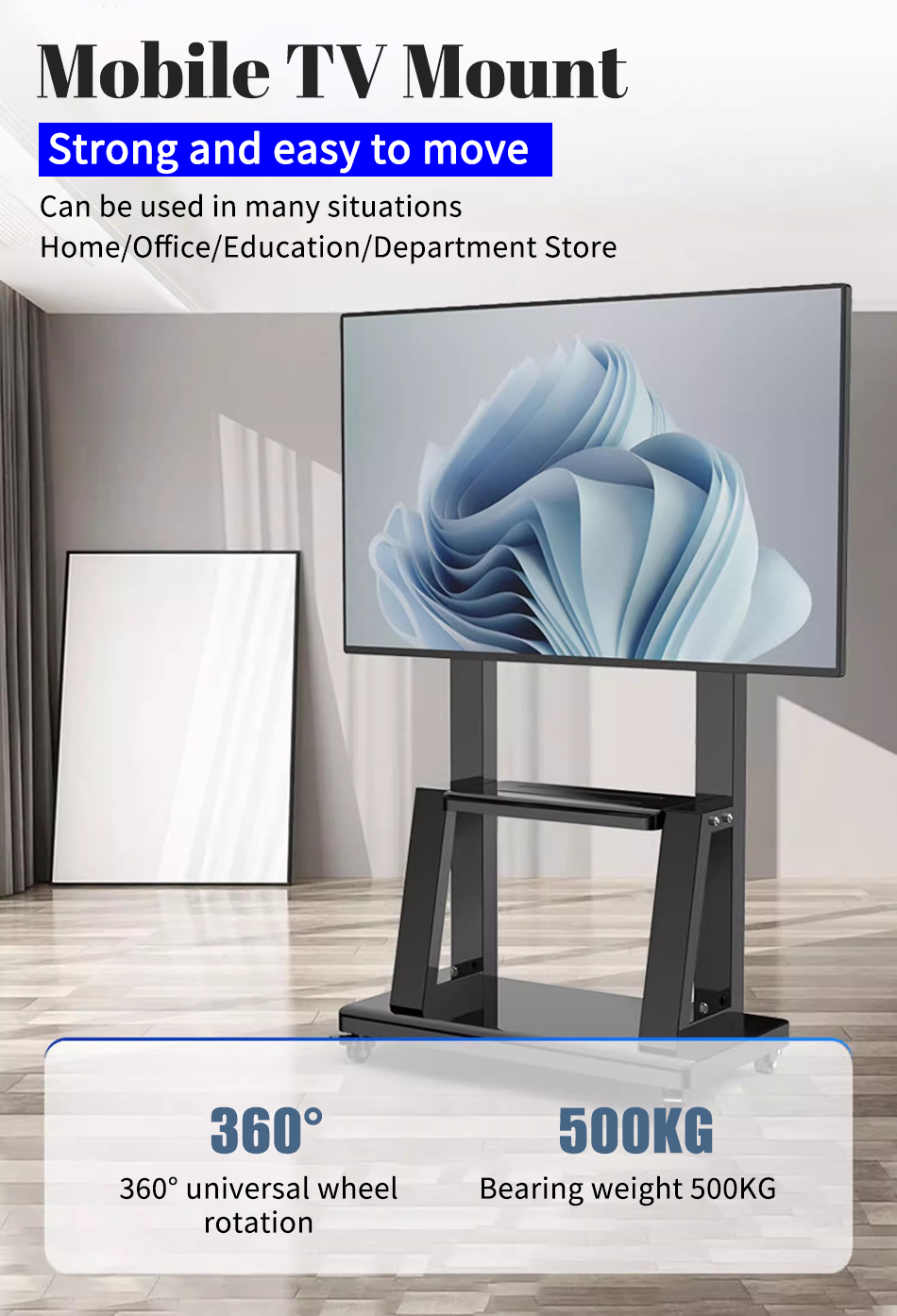 Movable TV stand 32-90 inch TV Monitor Stand Rack Floor Base Universal ...