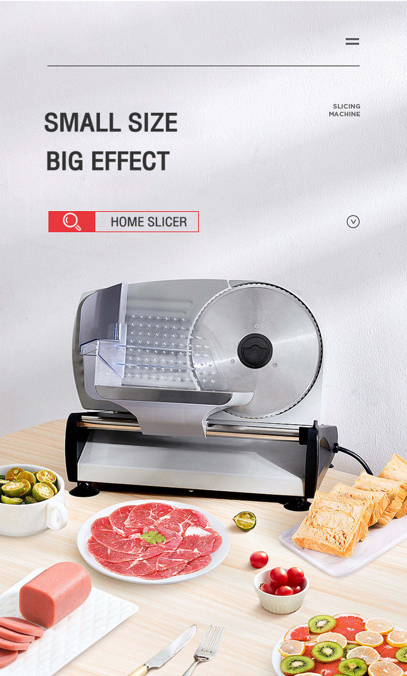 Sotime Stainless Steel Electric Meat Slicer Multifunction Food Cutter ...
