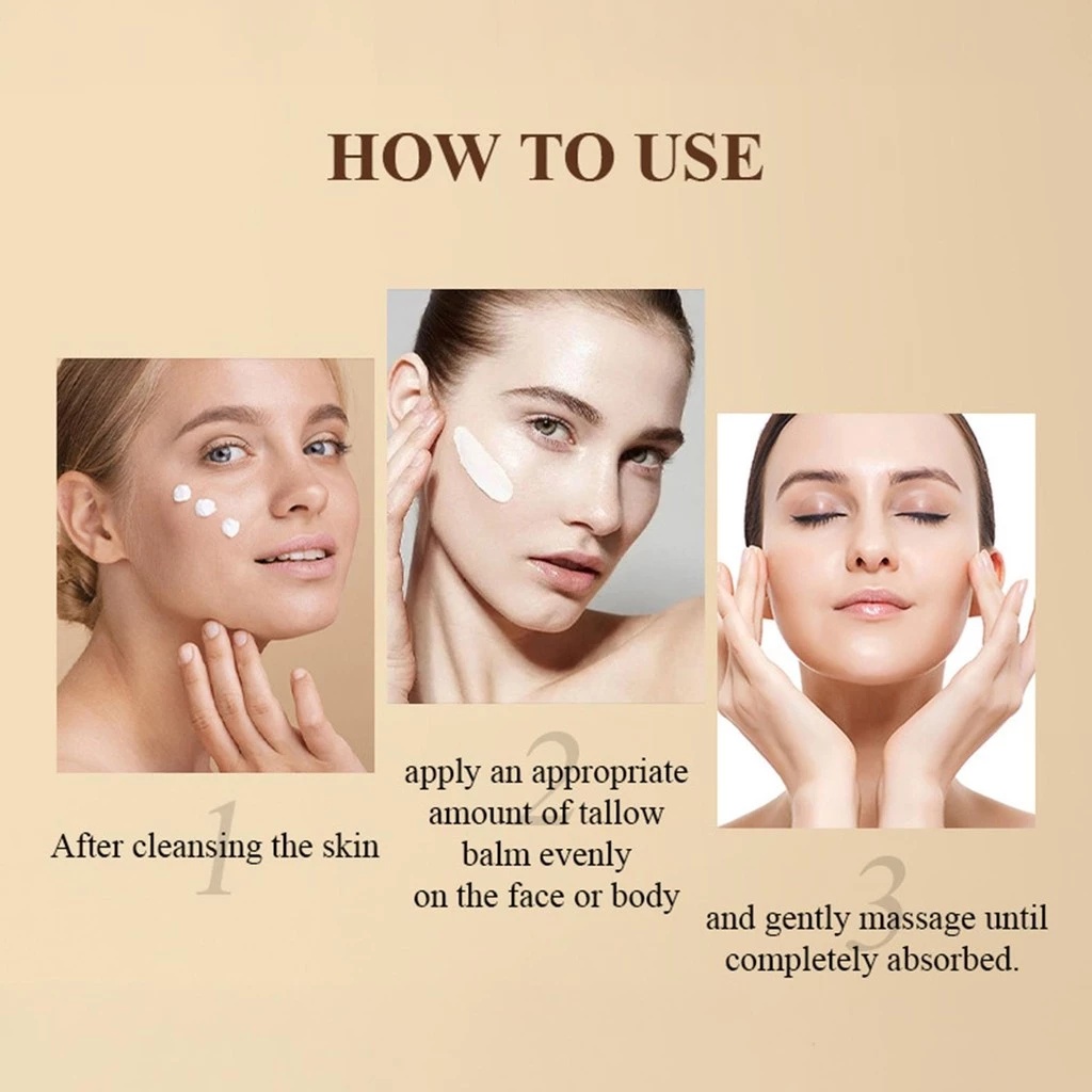 Beef Tallow Original Moisturizer Tallow Balm Soft Skin Texture Relief ...