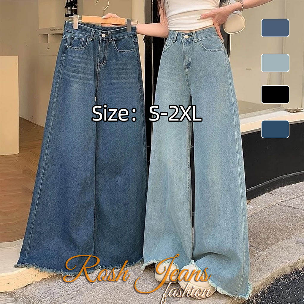 Rosh_Jeans Pants for Women Baggy Jeans pants wide leg retro denim High ...