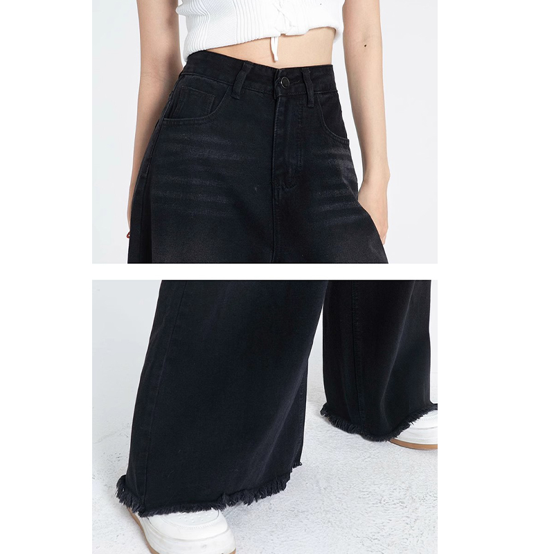 Rosh_Jeans Pants for Women Baggy Jeans pants Wide Leg retro denim High ...