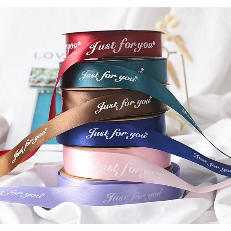 2.5cm (45Yard/Roll) Satin Ribbon Roll Gift Packaging Ribbon Flower ...