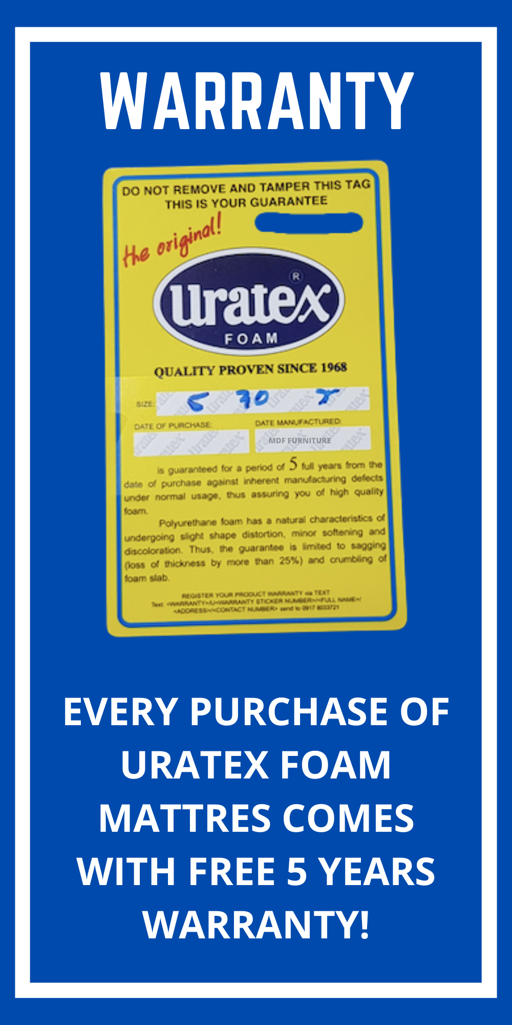 Original Uratex Foam with Cover - S Size (30x75 inches) - All Thickness ...