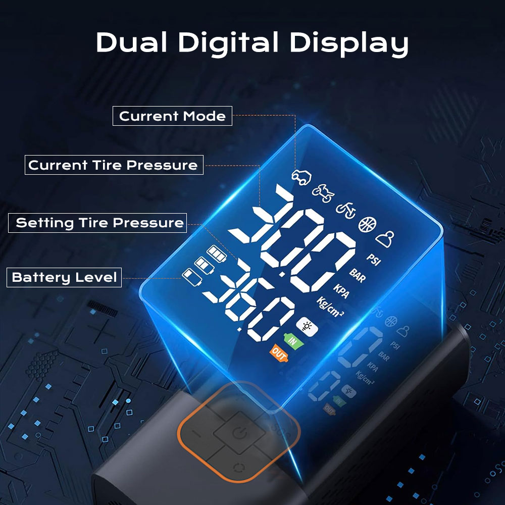 HOTSPEED Portable Tire Inflator For Car Heavy Duty Compressor Air Pump ...
