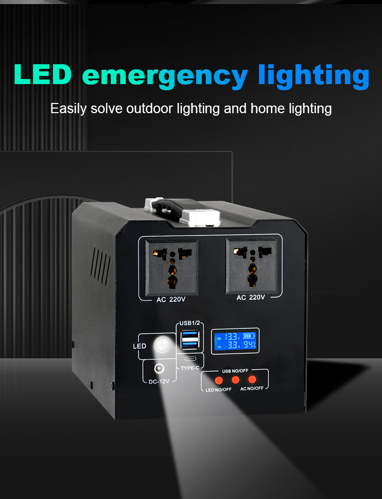 500W/288000mAh Portable Large Capacity Power Station Fast Charge Mobile ...